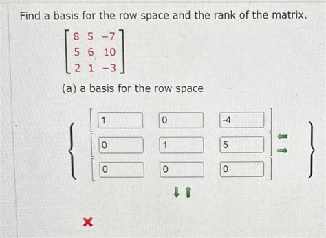 Solved Find A Basis For The Row Space And The Rank Of The Chegg Com