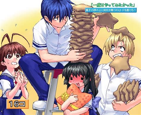 Furukawa Nagisa Ibuki Fuuko Okazaki Tomoya And Sunohara Youhei Clannad Drawn By Zen Kamuro