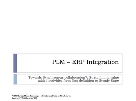 Plm Erp Integration Ppt