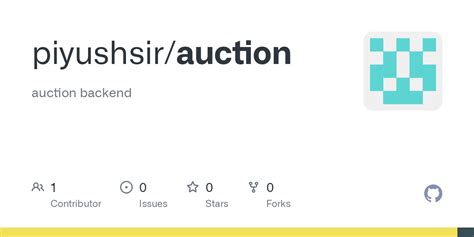 Github Piyushsirauction Auction Backend