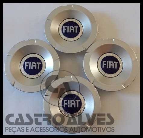 Kit 5 Pçs Calota Calotinha Tampa Miolo Central Roda Fiat Stilo Abarth