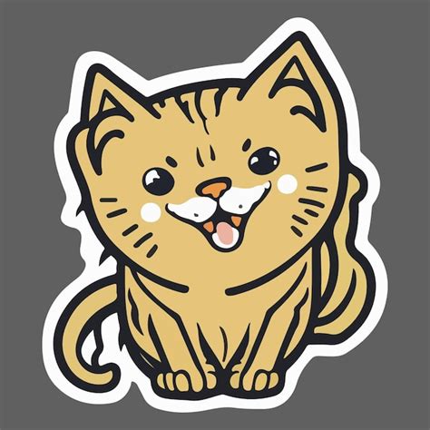 Premium Vector Happy Cat Vectorai Generated