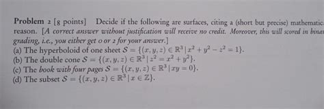 Solved Problem 2 8 ﻿points ﻿decide If The Following Are