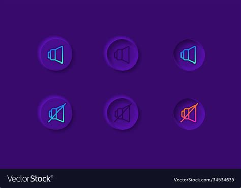 Video Sound Options Ui Elements Kit Royalty Free Vector