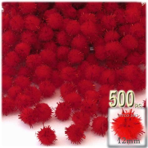 Pom Pom 25mm 1000 Pc Red Crafts Outlet