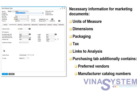 item master data in sap business one item master data overview