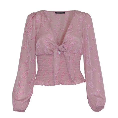 Blusa Con Amarre Philosophy Jr G Rosa Combinado
