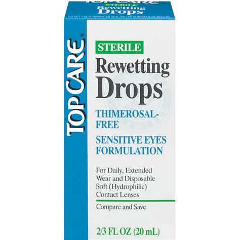 Top Care® Thimerosal Free Sensitive Eyes Formulation Rewetting Drops 20