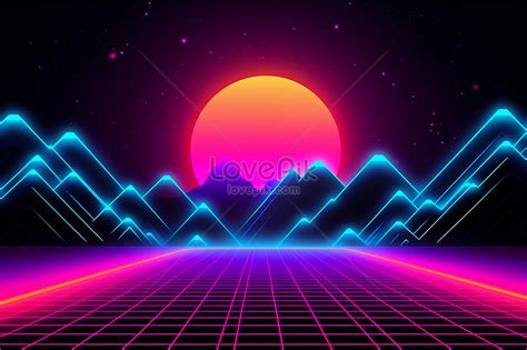 생성 인공 지능과 복고풍 배경 사진 무료 다운로드 Lovepik