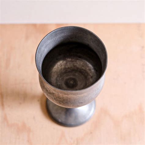 Vintage Bubble Stem Silver Goblet Etsy