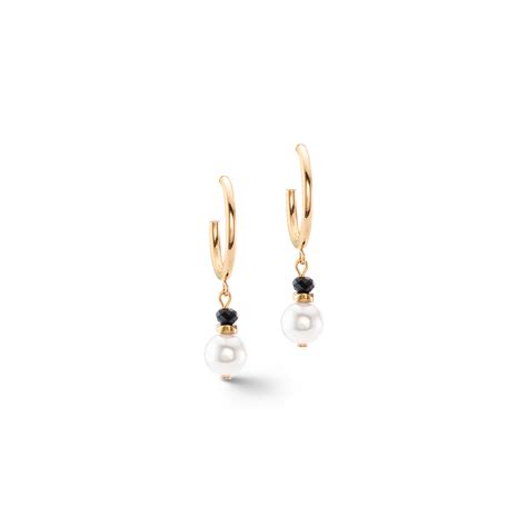 Princess Pearls Trinity Hoops Gold Coeur De Lion Uk World