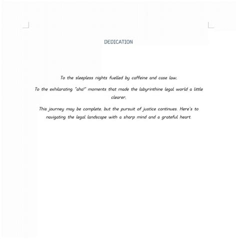 Law School Thesis Dedication