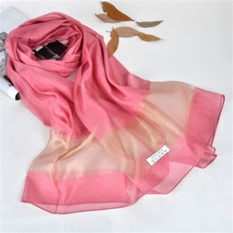 숙녀 실크 선 스크린 목도리 비치 타올 스카프 크기 200cm 가죽 빨강