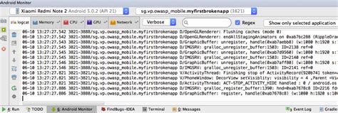 MASTG TECH Monitoring System Logs OWASP Mobile Application Security