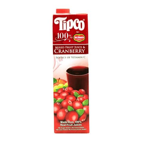 Tipco Mixed Fruit Juice And Cranberry 1l Happyhourph Delicious And