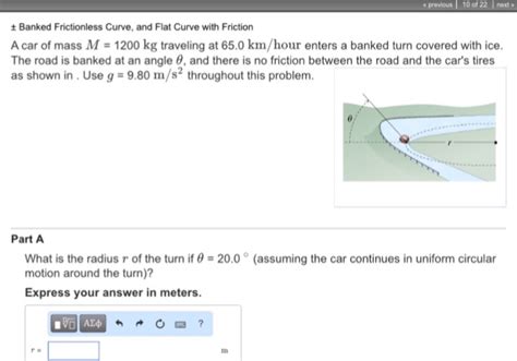 solved plus or minus banked frictionless curve and flat