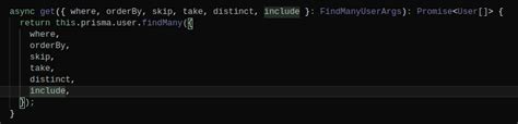 Include In Findmanyxargs · Issue 50 · Unlightprisma Nestjs Graphql
