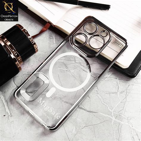 Tecno Spark Go 2024 Cover Silver Electroplated Shiny Borders Soft