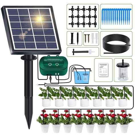 Jp Huizhou 自動水やり 植物 ソーラー最新点滴灌漑システム、12個のタイマーモードの自動灌漑システム15m