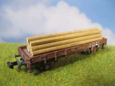 ladegut ladegüter transport modelleisenbahn spur n verladen holz stammholz Menta Modellbau