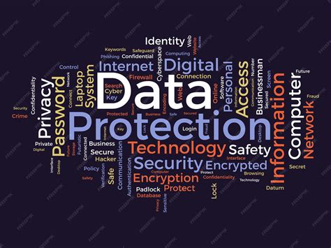 Premium Vector Word Cloud Background Concept For Data Protection Digital Security Network