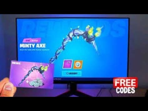 REDEEM THE FREE MINTY PICKAXE Fortnite FREE Minty Axe Codes YouTube