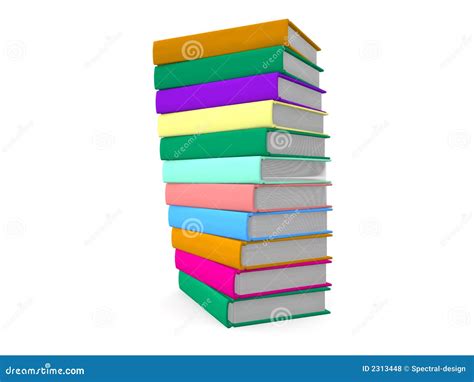 Stack Of Colored Books Stock Illustration Illustration Of Library