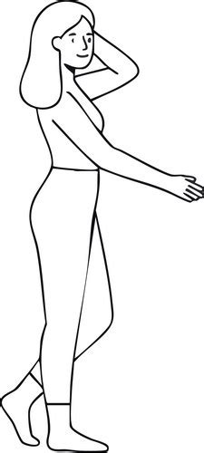 Simple Drawing Of A Woman Standing
