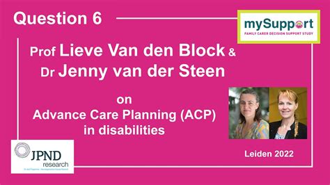 Question 6 Title Advance Care Planning Acp In Disabilities Youtube