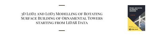 3d lod2 and lod3 modelling of rotating surface building of ornamental