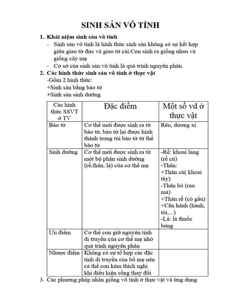 Sinh S N Vô Tính 1 | PDF