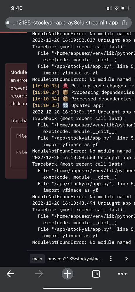 I Am Unable To Deploy My Project On Streamlit Cloud ☁️ Community Cloud Streamlit