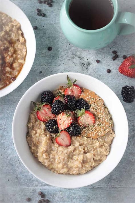 Easy Sweet Creamy Healthy Oatmeal Dairy Free ~ Veggie Inspired