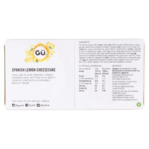 Gu Lemon Cheesecake X G Quick Meals Fast Delivery By App Or Online