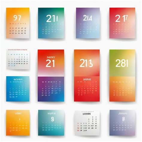 Calendar Vector Set White Background Isolated A High Qua Premium Ai Generated Vector