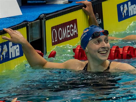 Katie Ledecky Dominates 200 Free Finishes Just Behind Grimes In 400 Im