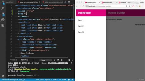 Learning Angular 7 From Scratch Part 5 10 Adding Mode To The Material Sidenav Navigation