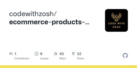 Issues · Codewithzoshecommerce Products Data · Github