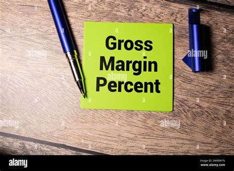Business Term With Climbing Chart Graph Gross Margin Percent Stock