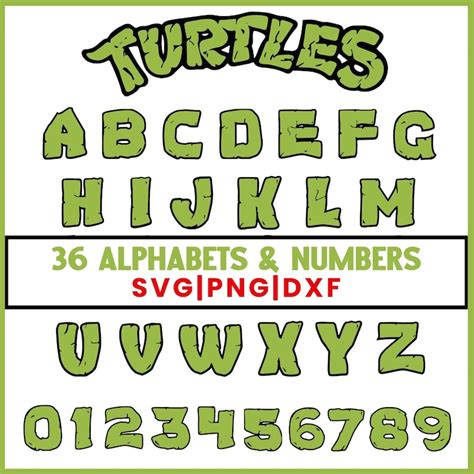 Turtles Font Svg Turtles Alphabet Svg Instant Download Turtles Svg