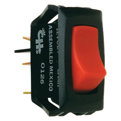 SPST On Off Illuminated Red Rocker Switch Cole Hersee