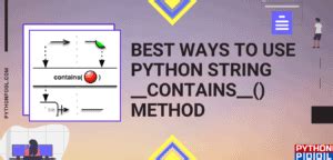 Best Ways To Use Python String Contains Method Python Pool