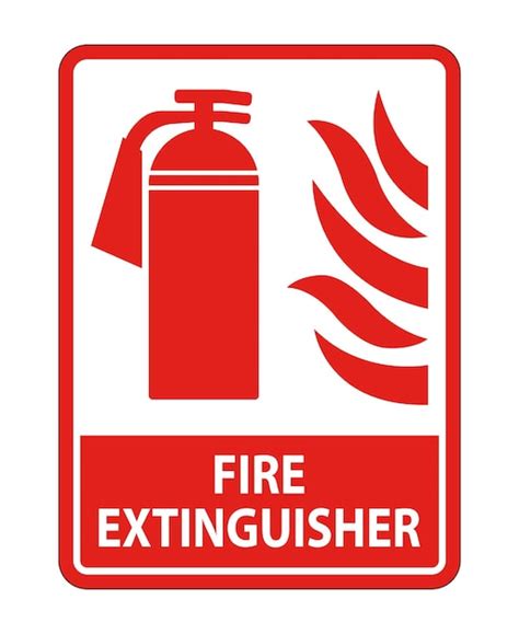 Premium Vector Fire Extinguisher Sign On White Backgroundvector
