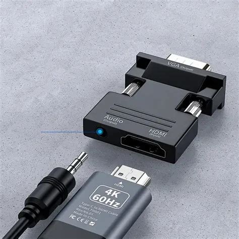 Перехідник з Hdmi на Vga відеоадаптер Full Hd для ноутбука конвертер на