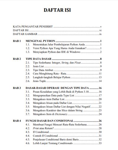 Buku Dasar Pemrograman Python Teori Dan Praktik