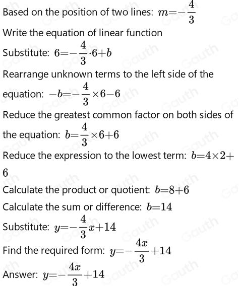 Solved Line V Passes Through Point 6 6 And Is Perpendicular To The