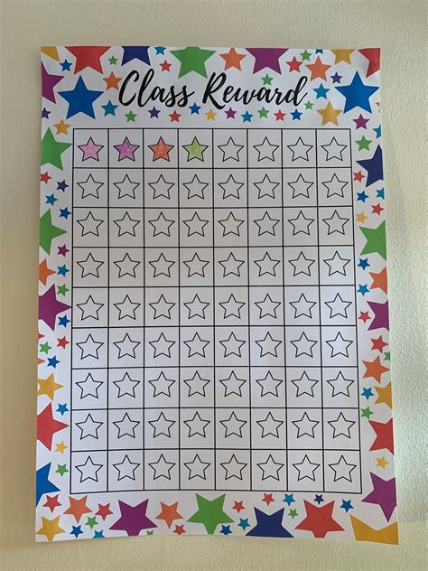 Class Reward Chart Printable Instant Download Etsy