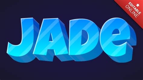 Jade Blue Space D Text Effect Generator