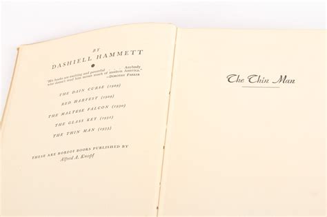 First Edition The Thin Man By Dashiell Hammett Ebth