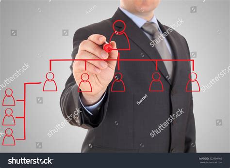 Businessman Drawing Organizational Chart Stock Photo Edit Now